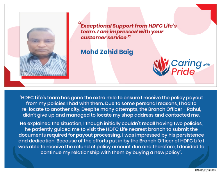 Customer Service Testimonials - HDFC Life