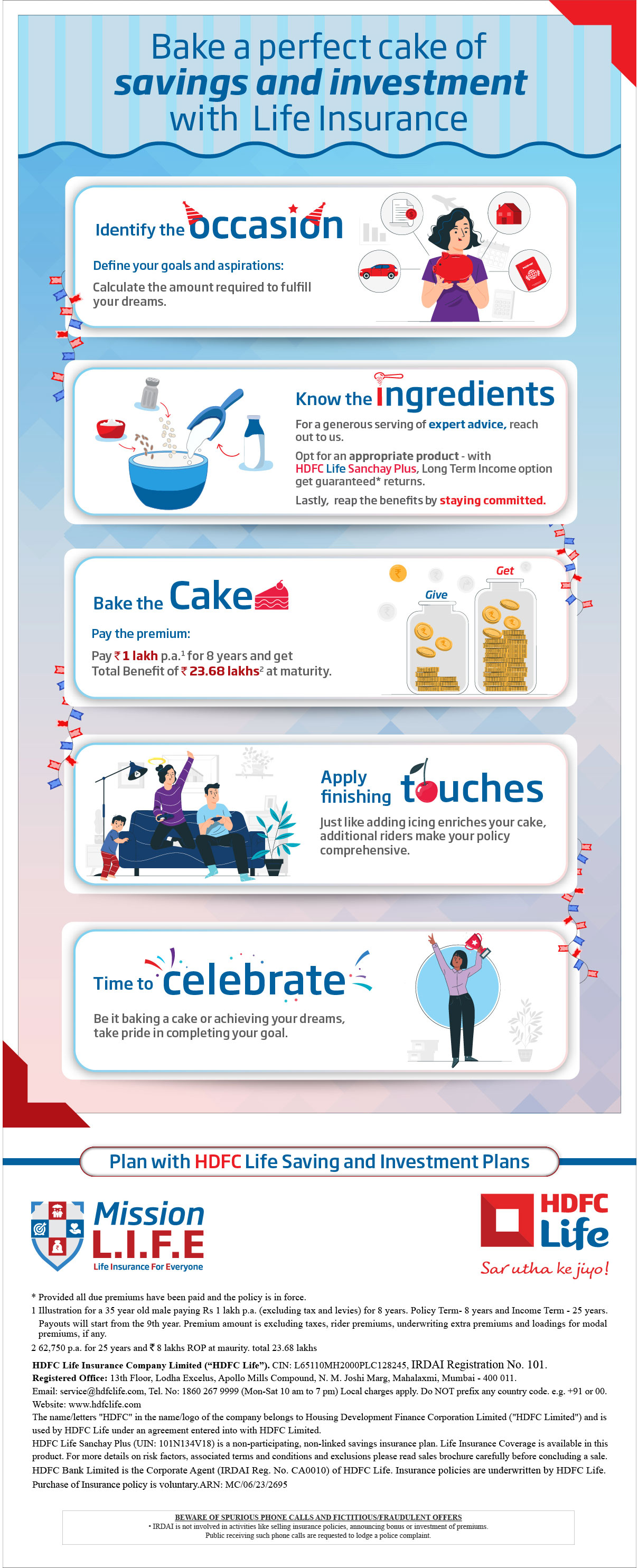 Infographic - Bake a perfect cake of Savings and Investment with Life ...